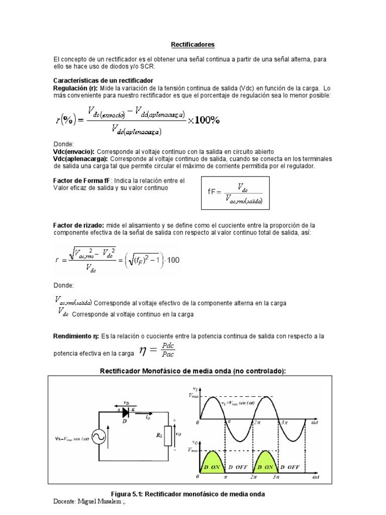 Rectificadores Monofasicos | PDF | Rectificador | Equipo eléctrico