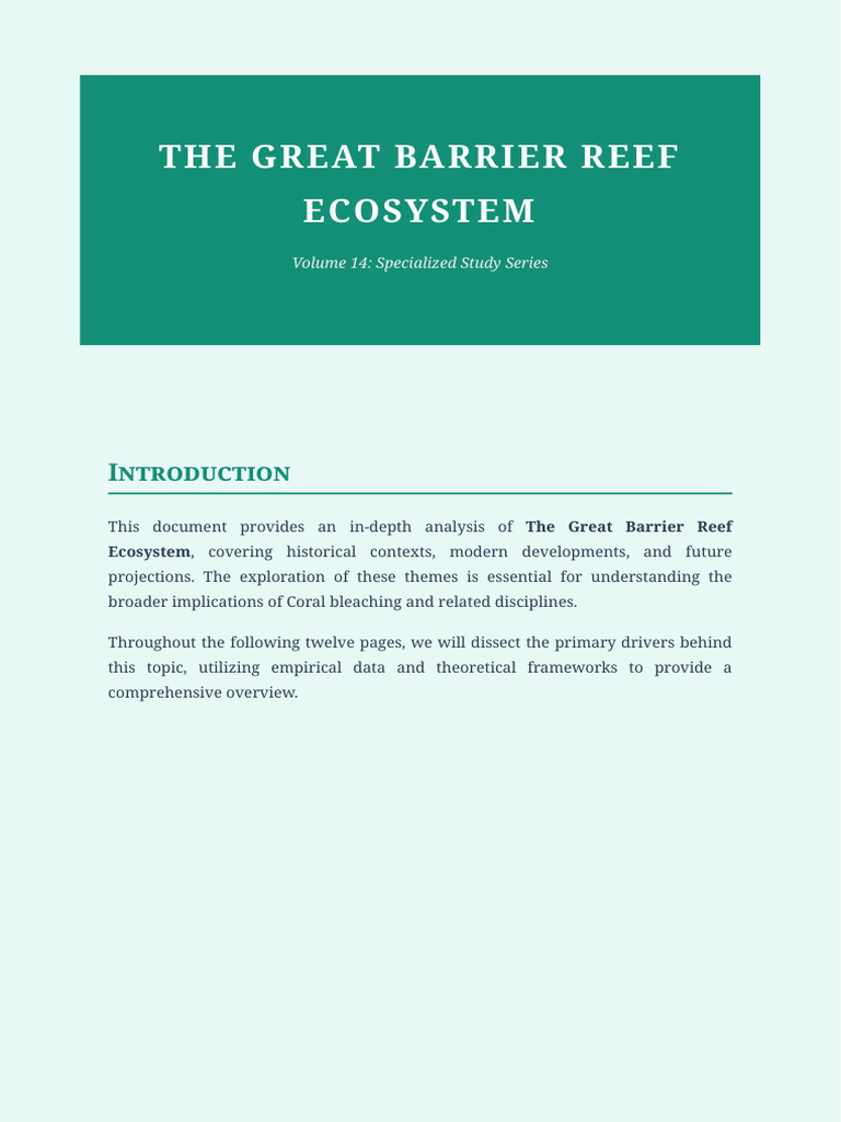 Document 14 the Great Barrier Reef Ecosystem | PDF | Coral Reef ...