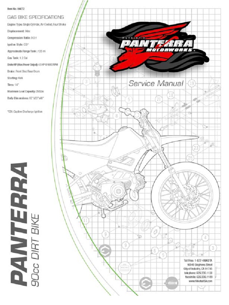 Pantera 50cc Yellow Scooter Manual | PDF | Motor Oil | Nut (Hardware)