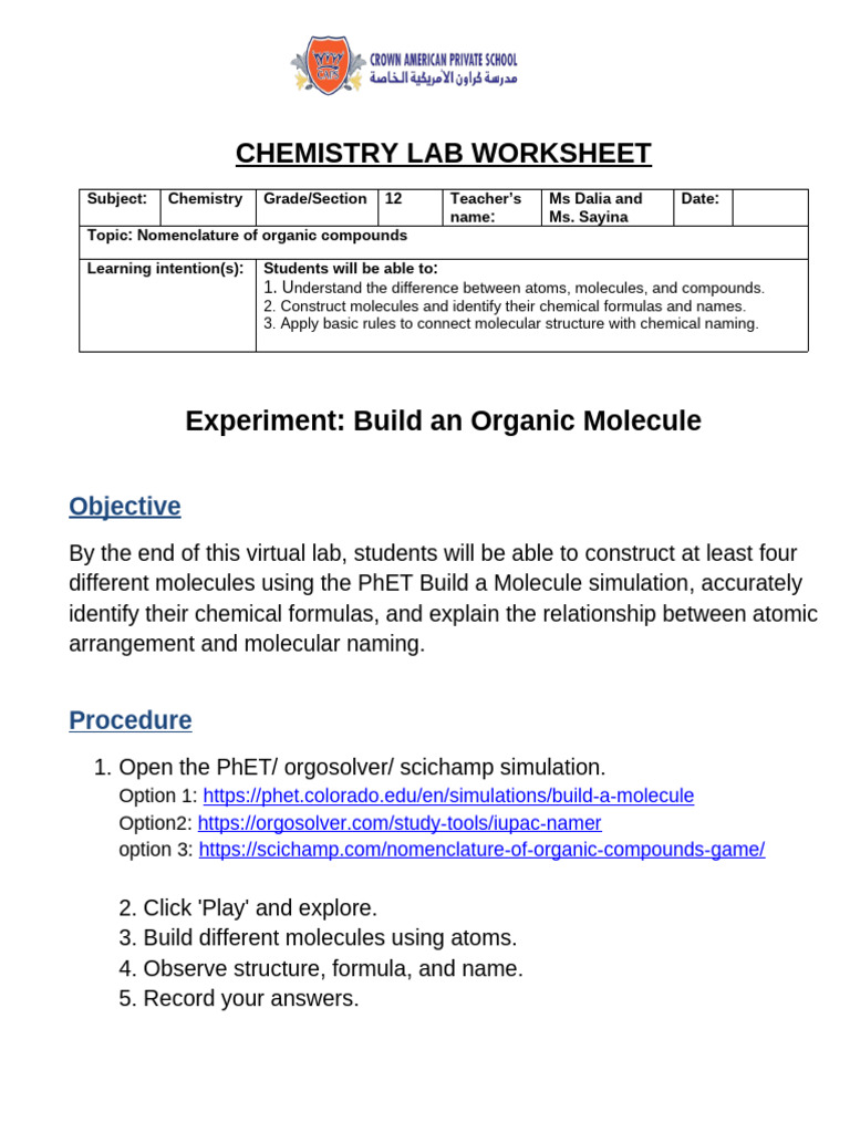 G12-Chemistry Virtual Lab-Experiment 1-Build_a_Molecule-Worksheet 1 2 ...