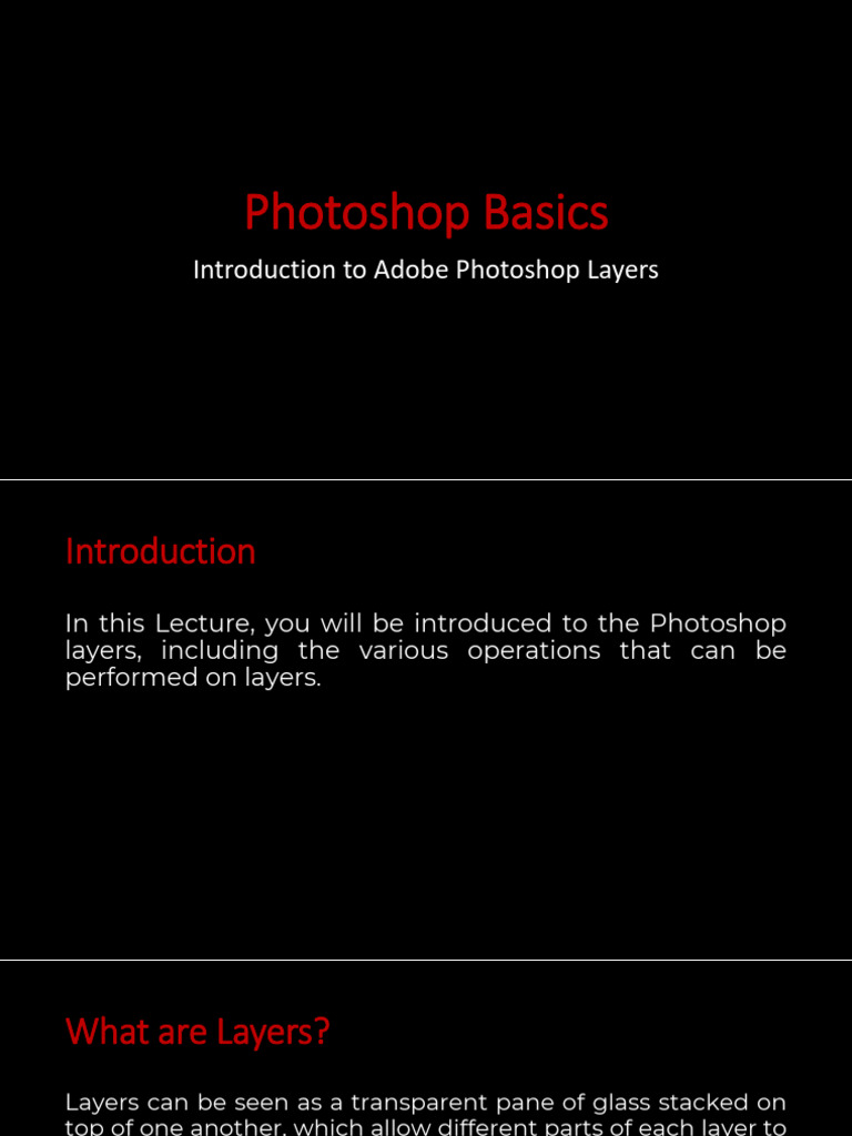 Photoshop Basics- Layers | PDF | Adobe Photoshop | Computing