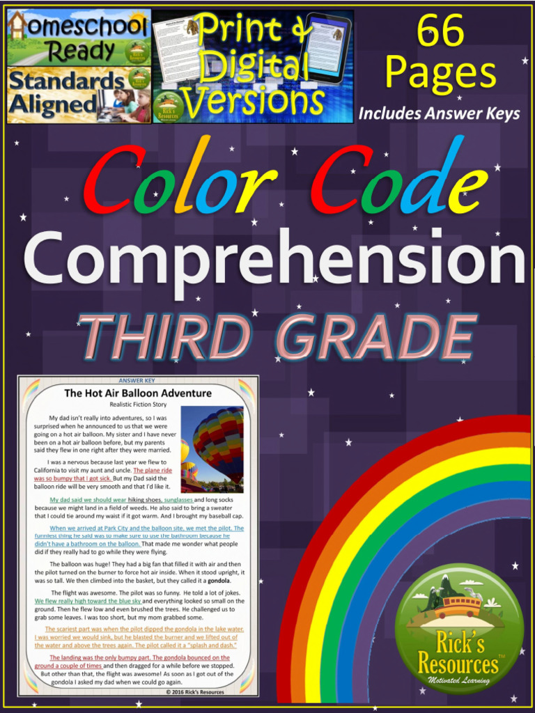 Grade 3_ Text Evidence Color Coding | PDF
