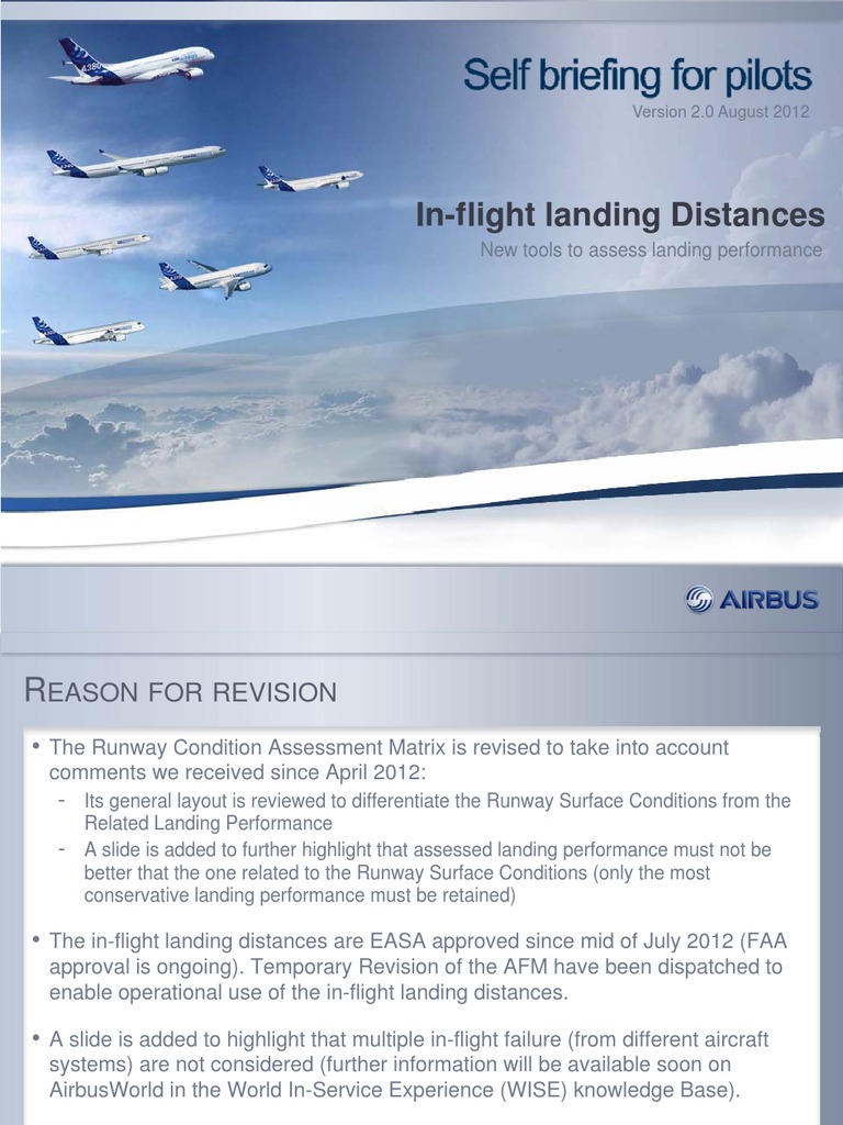 In Flight Landing Performance Pdf Aerospace Engineering Airbus