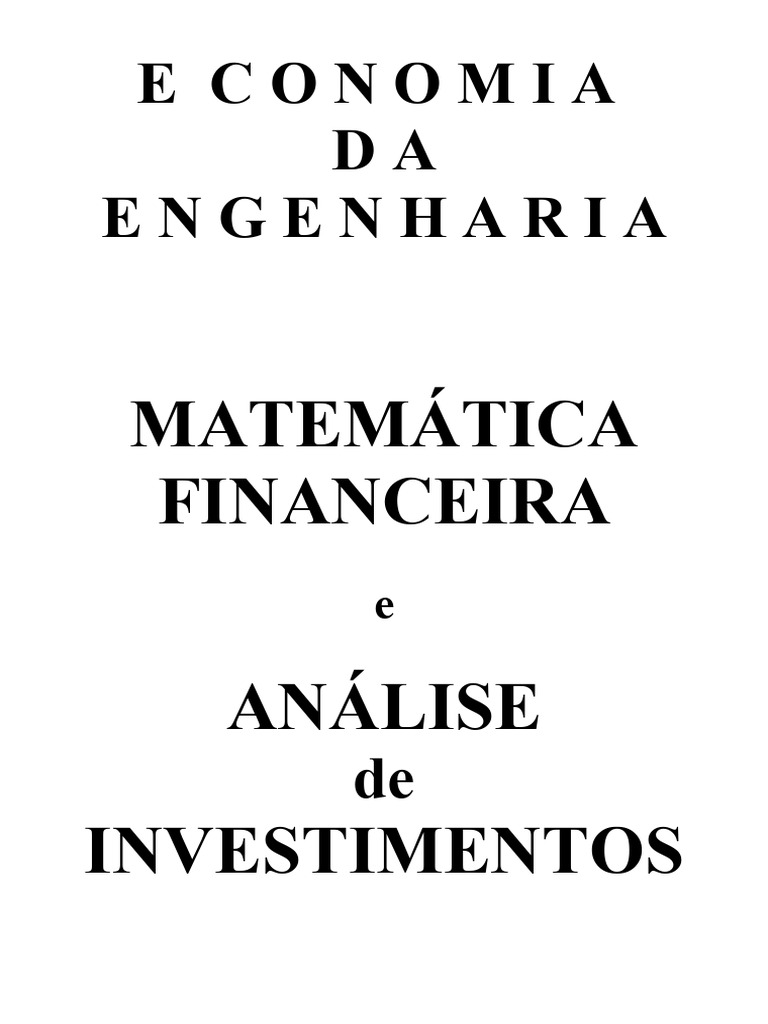 Matemc3a1tica Financeira Anc3a1lise de Investimentos | PDF | Juros ...