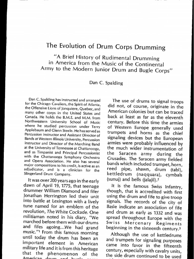 Evolution of Drum Corps Drumming Summer1980 | PDF | Drum Kit | Musical ...