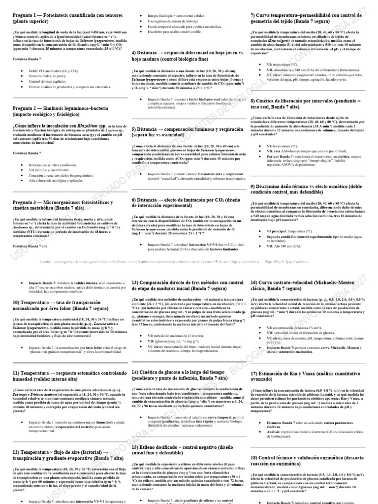 5. IQ - 156 Preguntas de Investigación | PDF | La cinética de enzimas ...