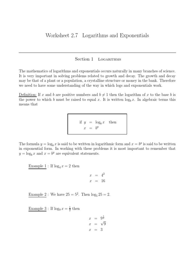 Logarithms Problems | PDF | Logarithm | Discrete Mathematics