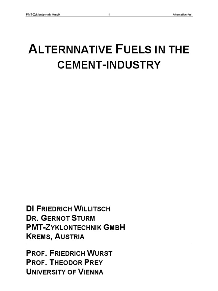 Alternative Fuels in Cement Industry | PDF | Combustion | Cement