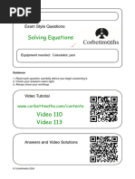 Solving Equations: Corbettmaths Video 110 | PDF | Euclidean Plane ...