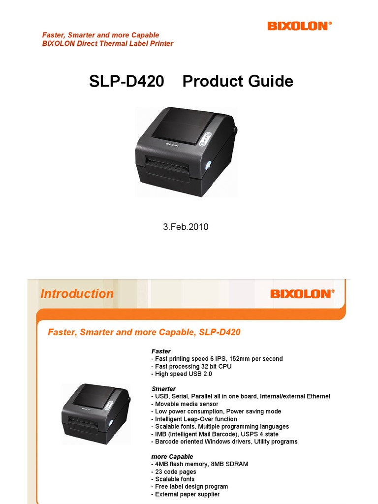 SLP-D420 Presentation en 2 | PDF | Flash Memory | Usb
