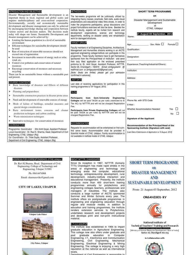 Brochure Aug2012 (Disaster Management) | PDF | Sustainability ...