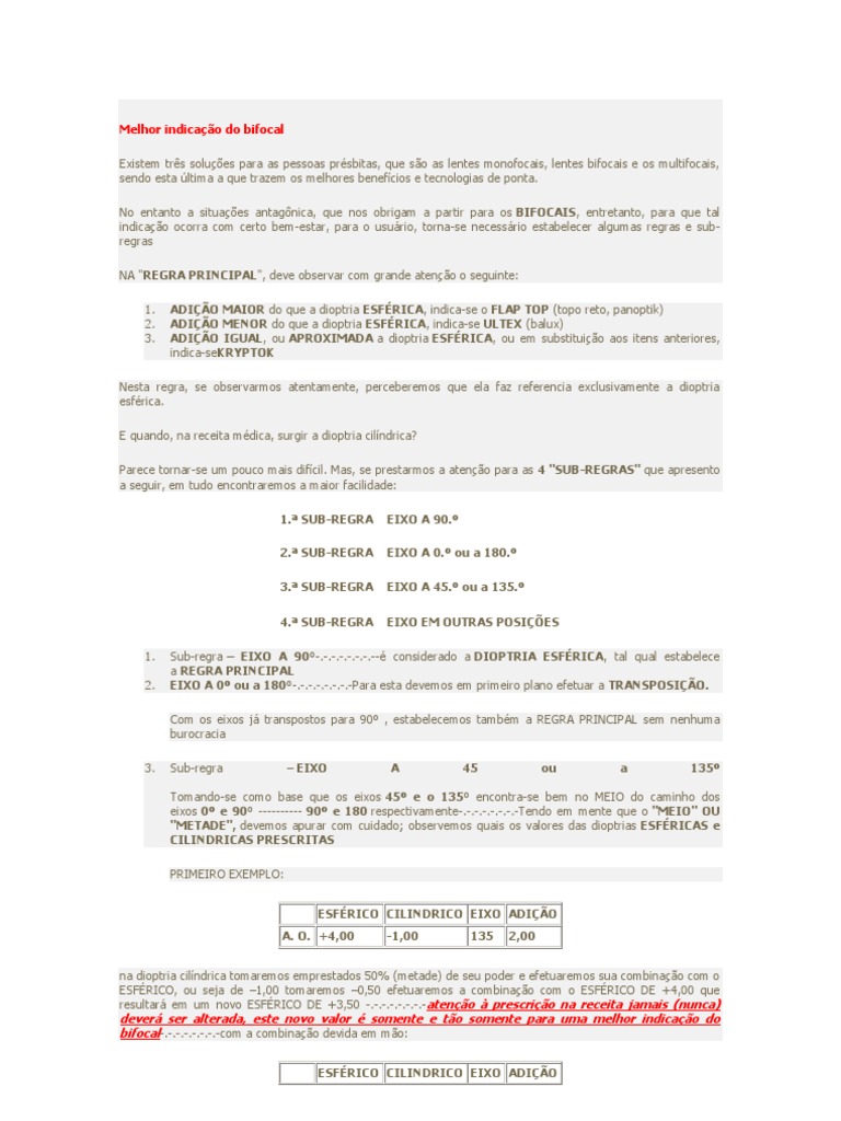 Bifocal | PDF | Espelho | Lente (Ótica)