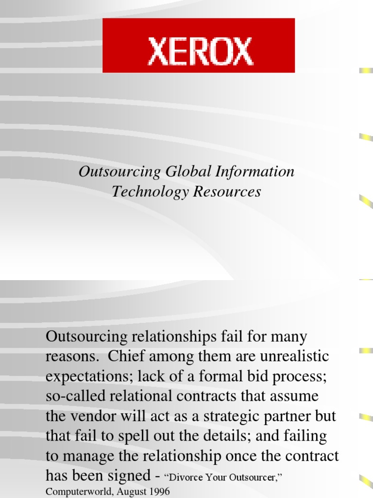 Xerox | PDF | Outsourcing | Clinical Trial