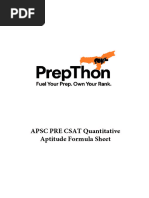 Quantitative Aptitude Formula Cheat Sheet | PDF | Trigonometric ...