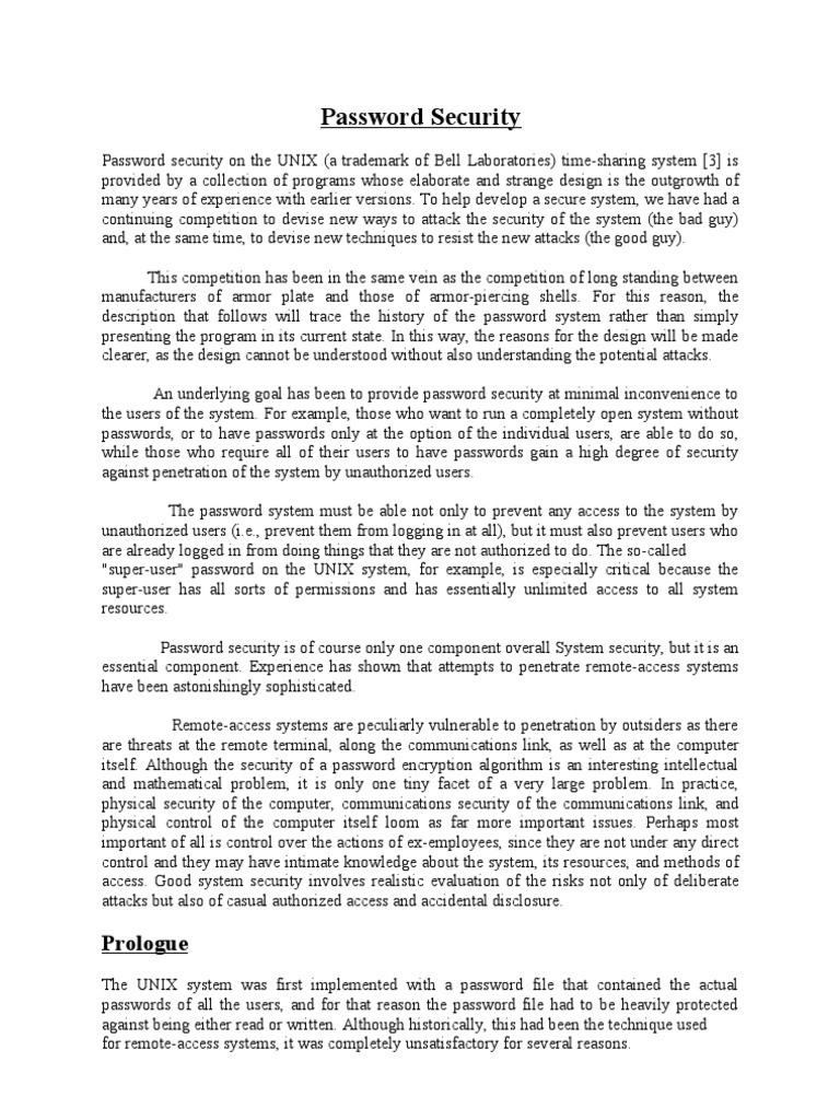 Password Security | PDF | Password | Key (Cryptography)