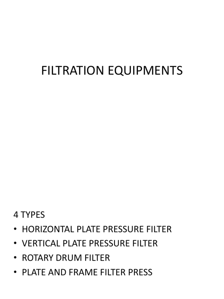 Types of Filtration Equipment Explained | PDF | Filtration | Industrial ...