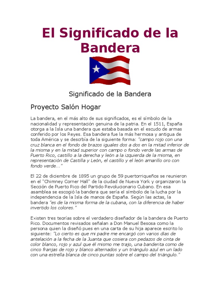 El Significado de La Bandera Puerto Rico | Puerto Rico | Los símbolos