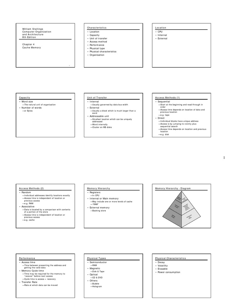 Cache Memory Overview and Design Principles | PDF | Cpu Cache | Random ...