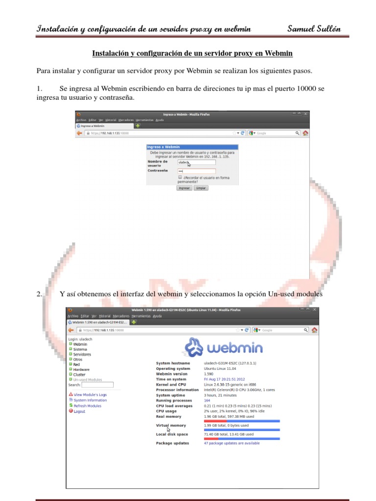 Manual Servidor Proxy | PDF | Servidor proxy | Dirección IP