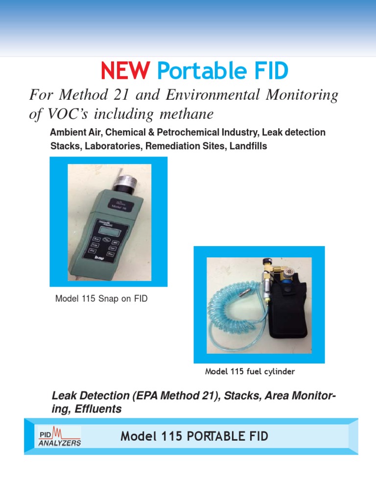 Model 115 Portable FID 0812 | PDF | Chemical Substances | Chemistry
