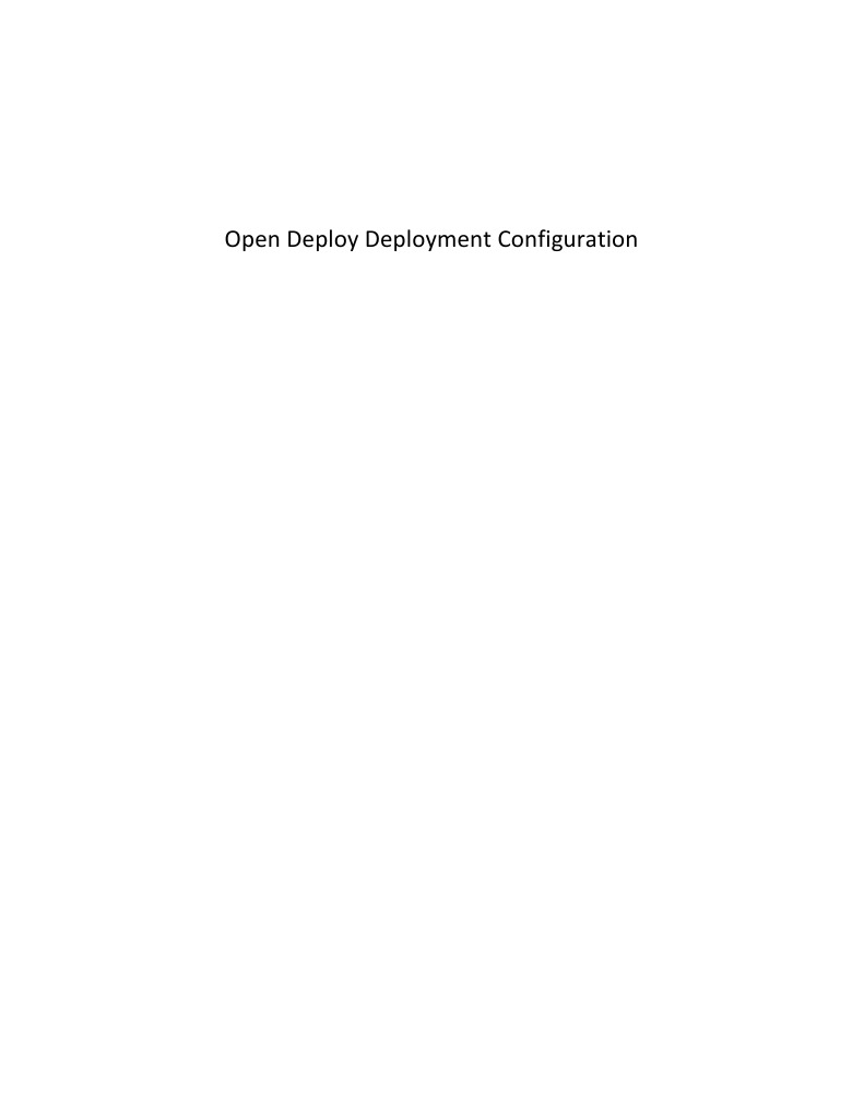 Open Deploy Configuration XML Guide | PDF