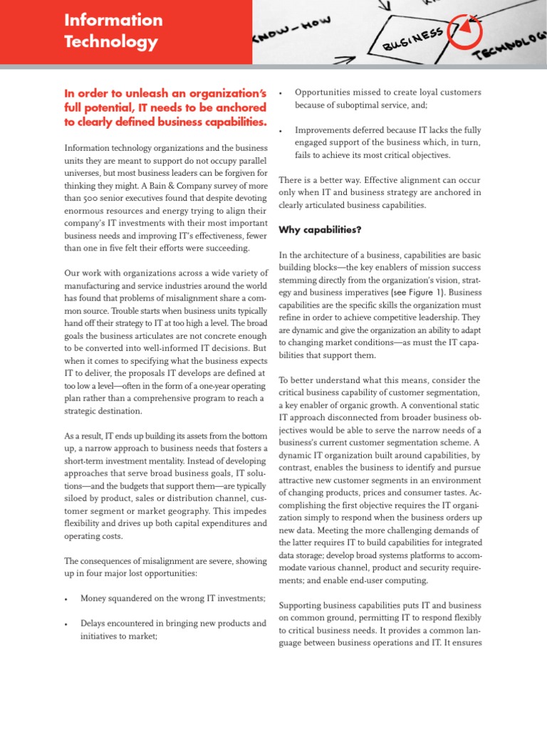 Bain Capability Brief Capability-Driven IT | PDF | Strategic Management ...