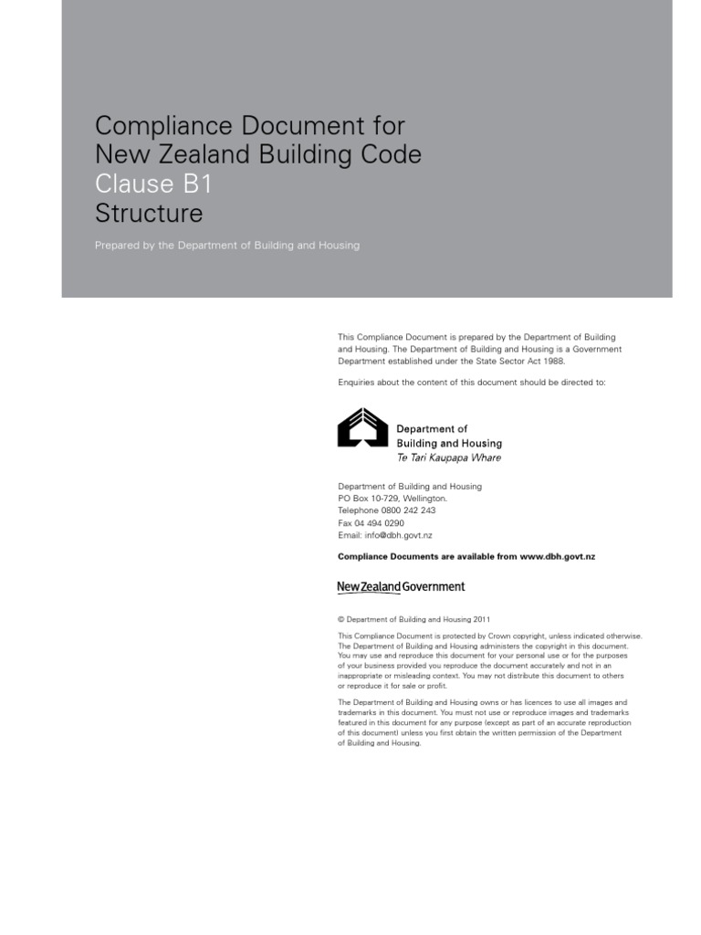 Compliance Document For NZ Building Code, Clause B1 | PDF | Chimney ...