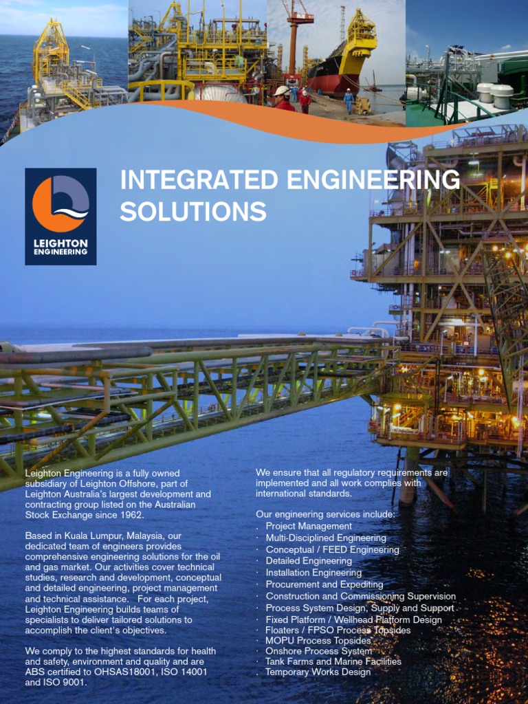 Leighton Engineering Profile | PDF | Pipeline Transport | Subsea ...