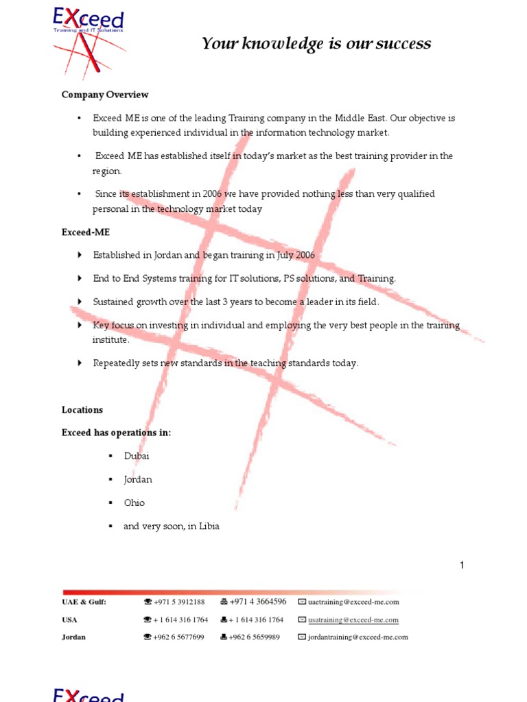 Exceed Overview | PDF | Professional Certification | Computer Network