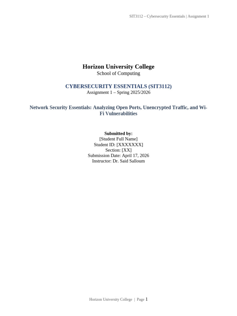 Cybersecurityassignment1networksecurity Copy Pdf Security 9578