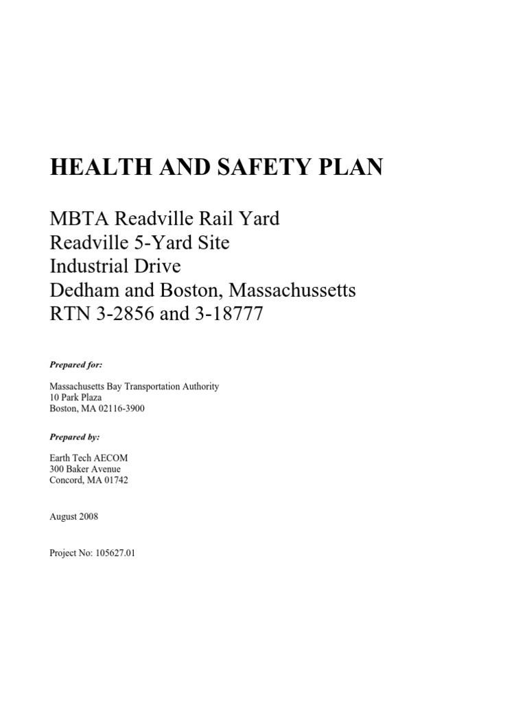 Appendix H - Health and Safety Plan (HASP) v2 | PDF | Environmental ...
