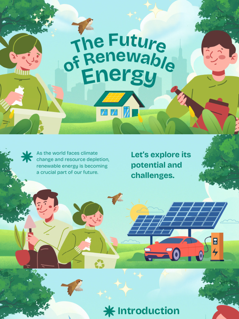 Green Illustrative Renewable Energy Presentation | PDF | Renewable ...