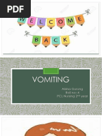 Vomiting History Taking Checklist | PDF | Vomiting | Medical Specialties