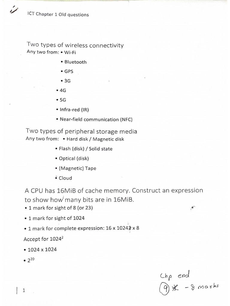 Chapter1_ICT IGCSE past paper | PDF