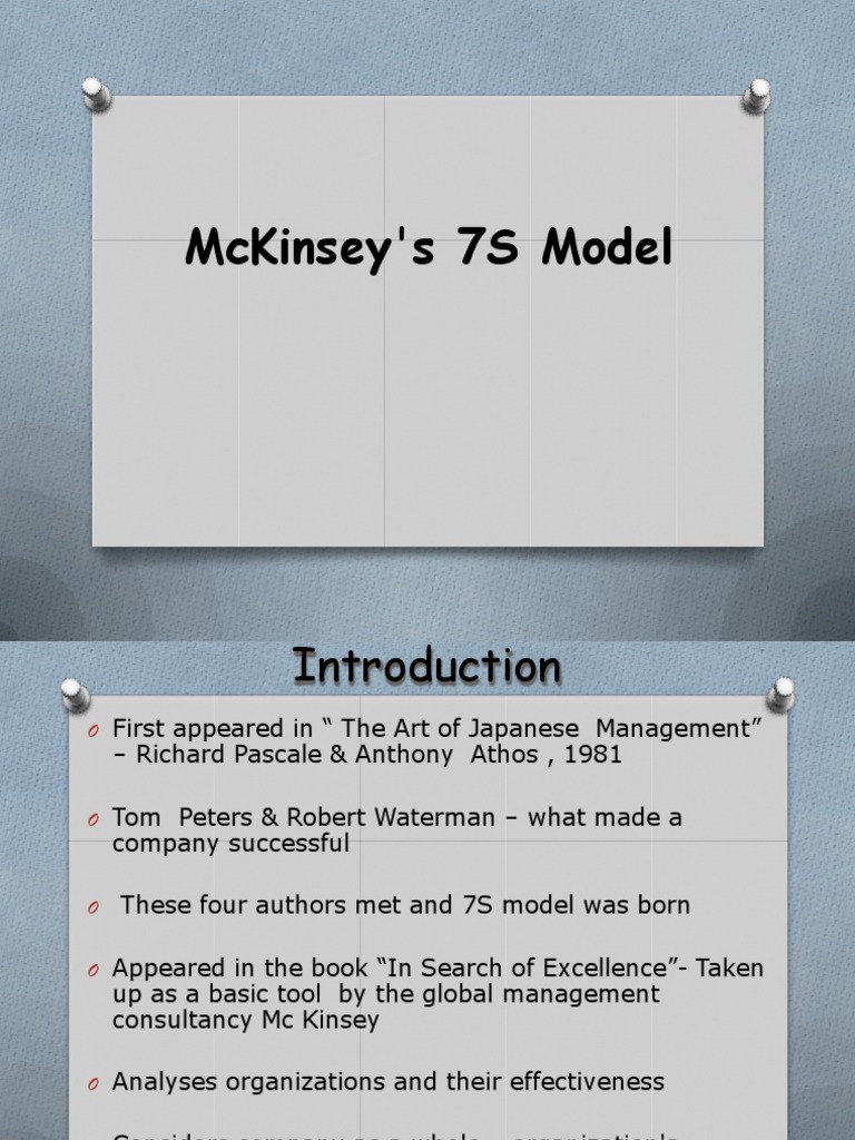 McKinsey's 7S Model - Final | PDF | Strategic Management | Competence ...