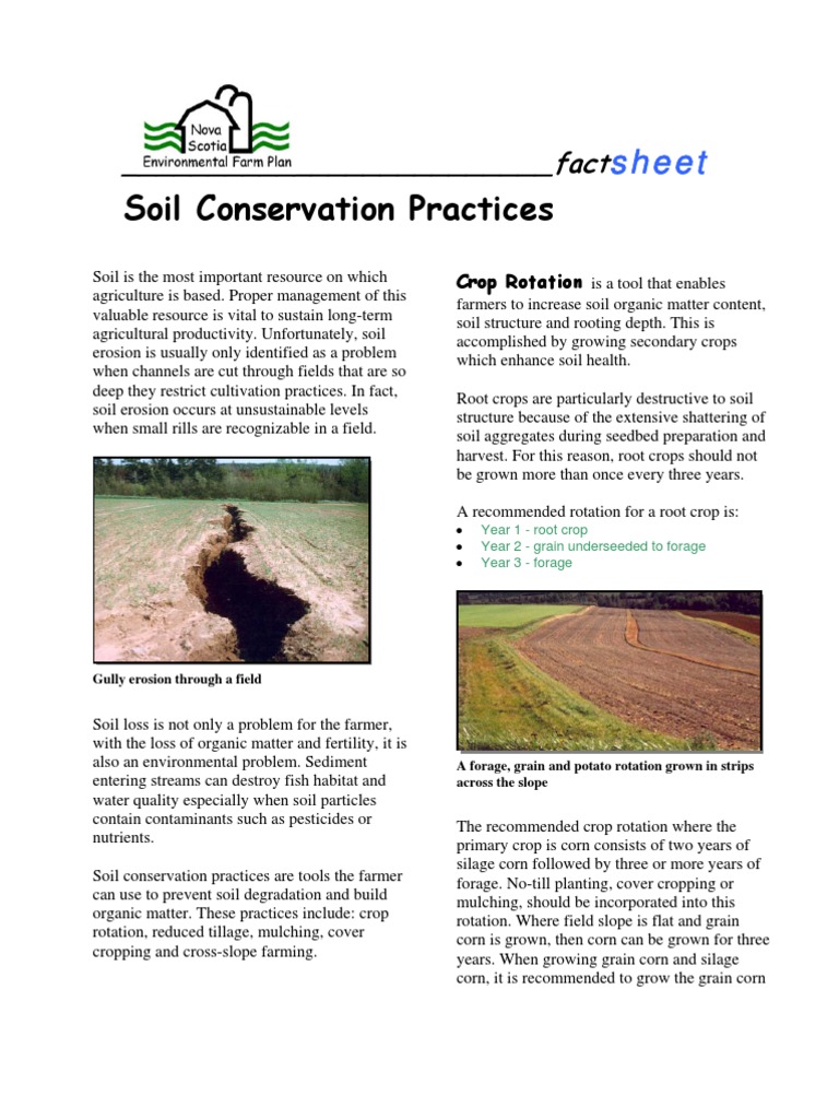 Soil Conservation | PDF | Crop Rotation | Tillage