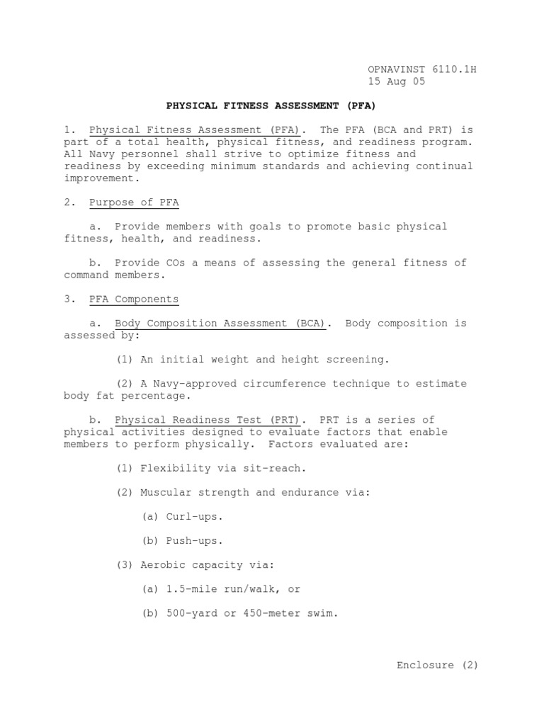 Physical Fitness Assessment (Pfa) | PDF | Weight Training | Physical ...