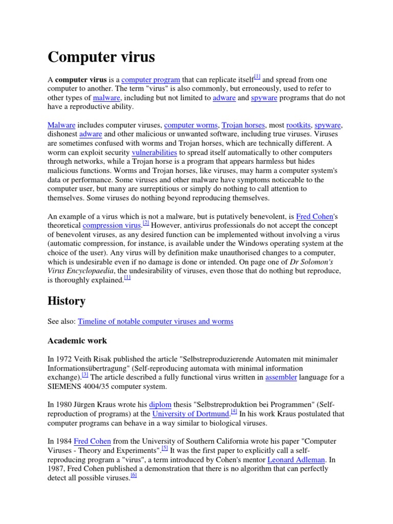 Computer Virus | PDF | Computer Virus | Antivirus Software