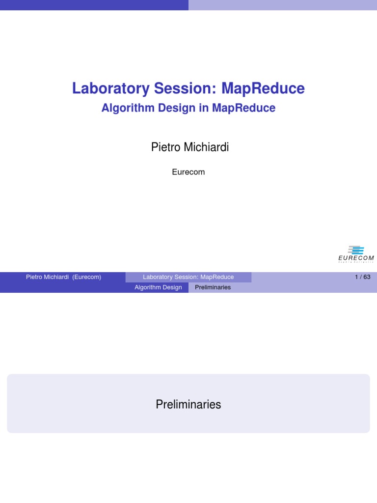 Algorithm Design in MapReduce | PDF | Map Reduce | Apache Hadoop