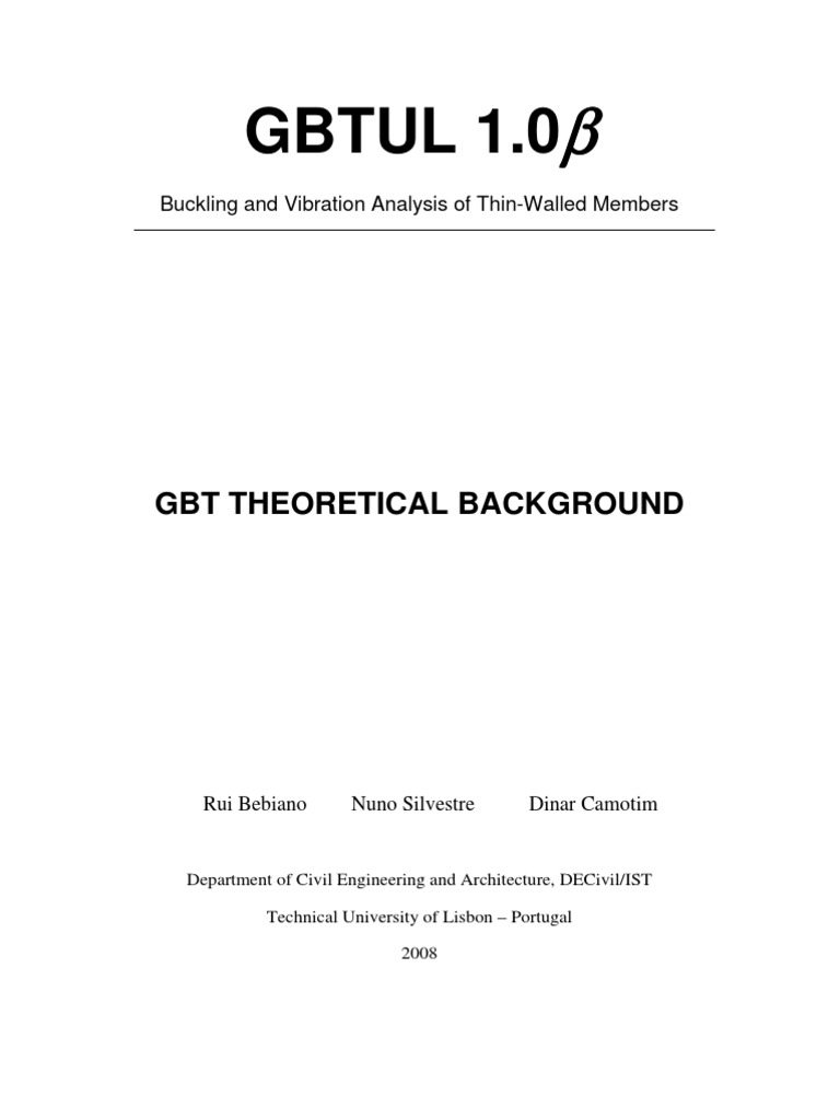 Engineers' Guide: GBTUL 1.0β Analysis | PDF | Buckling | Normal Mode