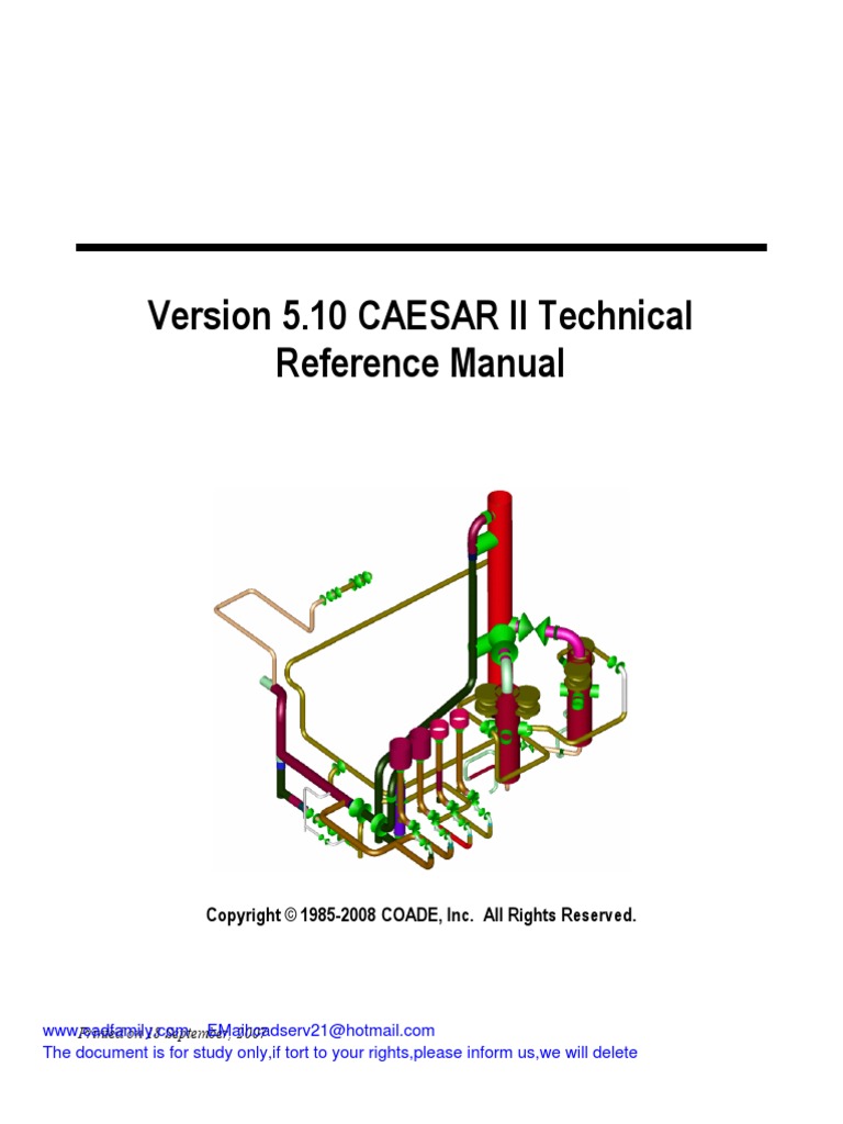 Version 5.10 CAESAR II Technical Reference Manual | PDF | Structural ...