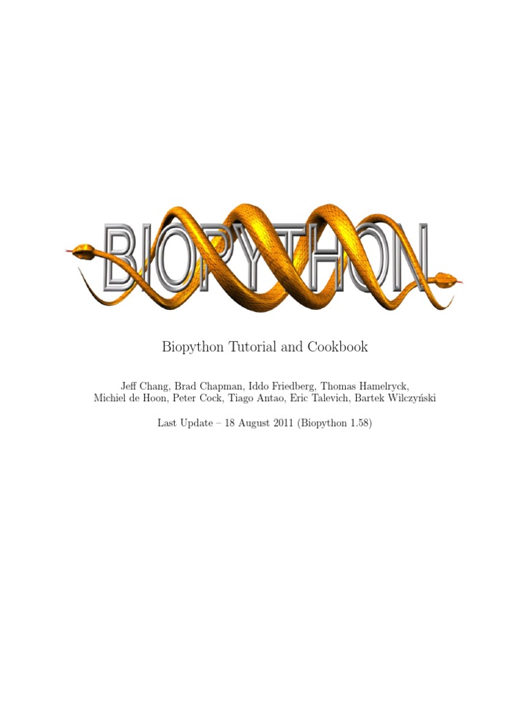 Biopython Tutorial | PDF | Biological Engineering | Biostatistics