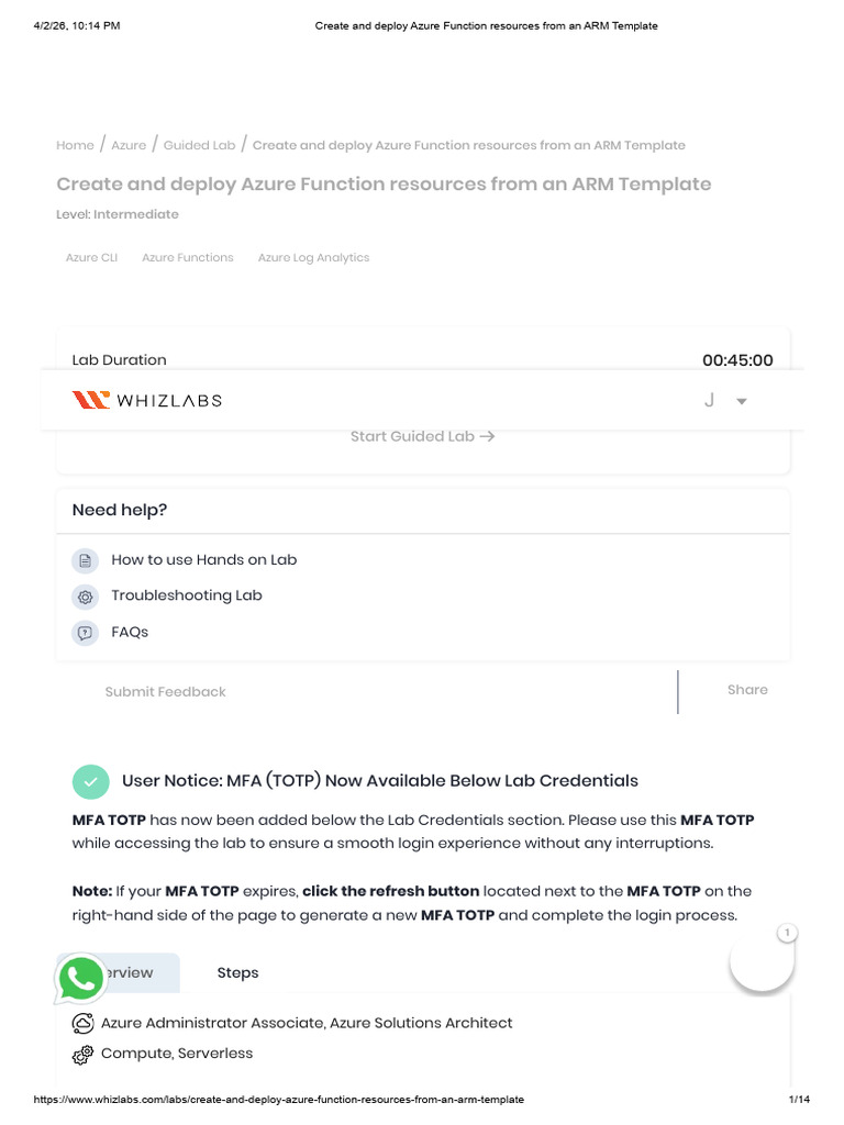 Create and Deploy Azure Function Resources From an ARM Template2 | PDF ...