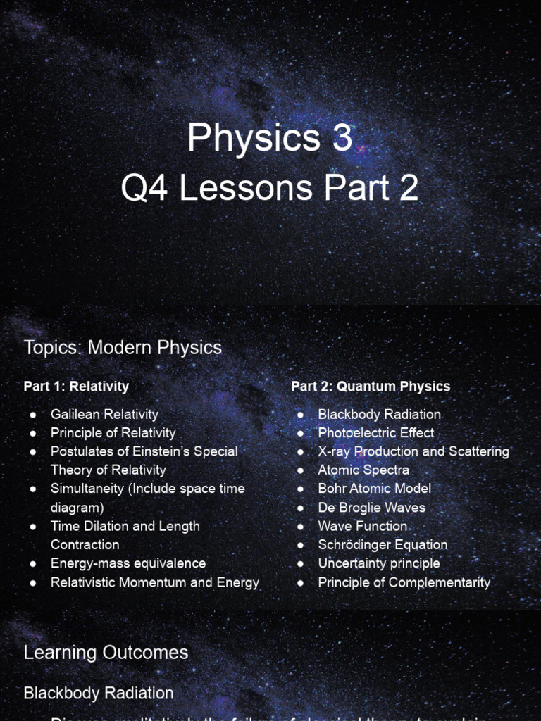 Physics 3 Q4 Part 2 Lessons | PDF | Photoelectric Effect ...