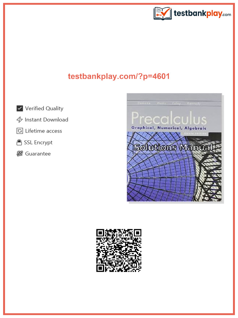 Precalculus Graphical Numerical Algebraic 8th Edition Demana Solutions ...
