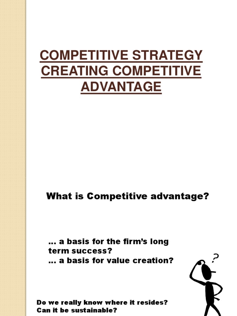 Strategic Competitive Advantage | Competitive Advantage | Strategic ...