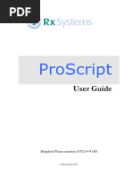 Rx30 Pharmacy System User Guide | PDF | Medical Prescription | Pharmacy