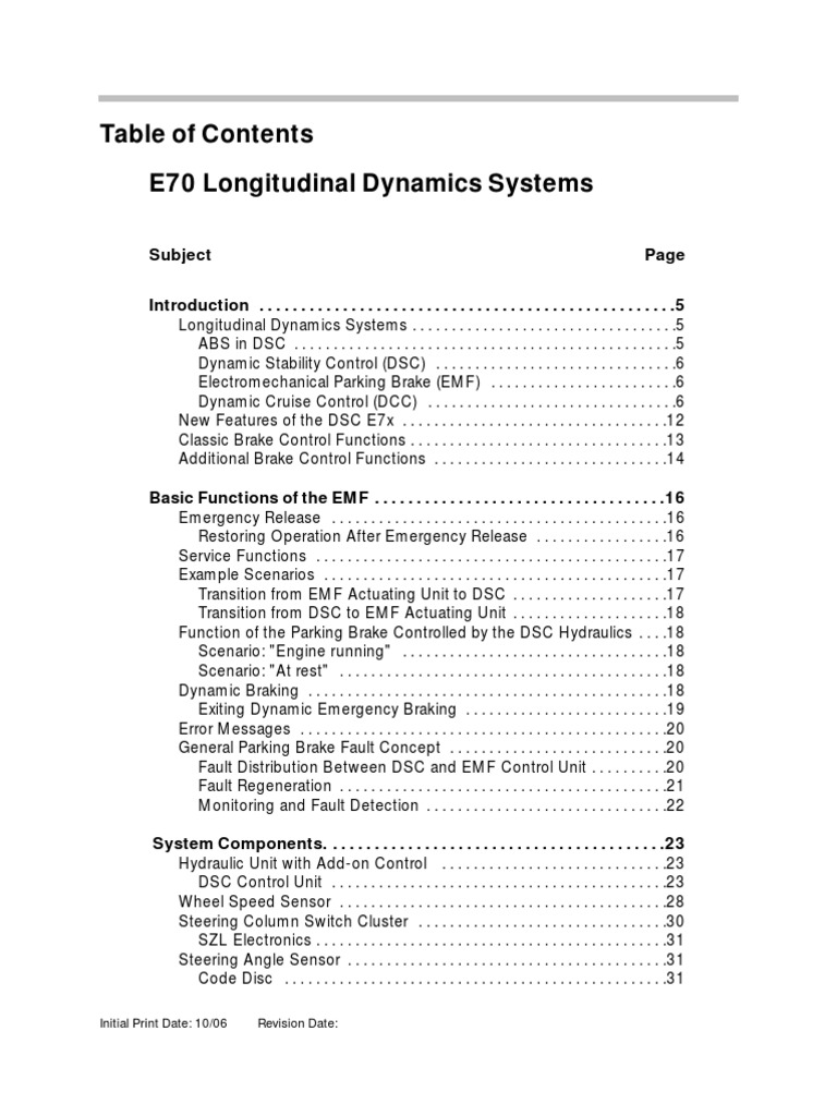 04d - E70 Longitudinal Dynamics Systems | PDF | Anti Lock Braking ...