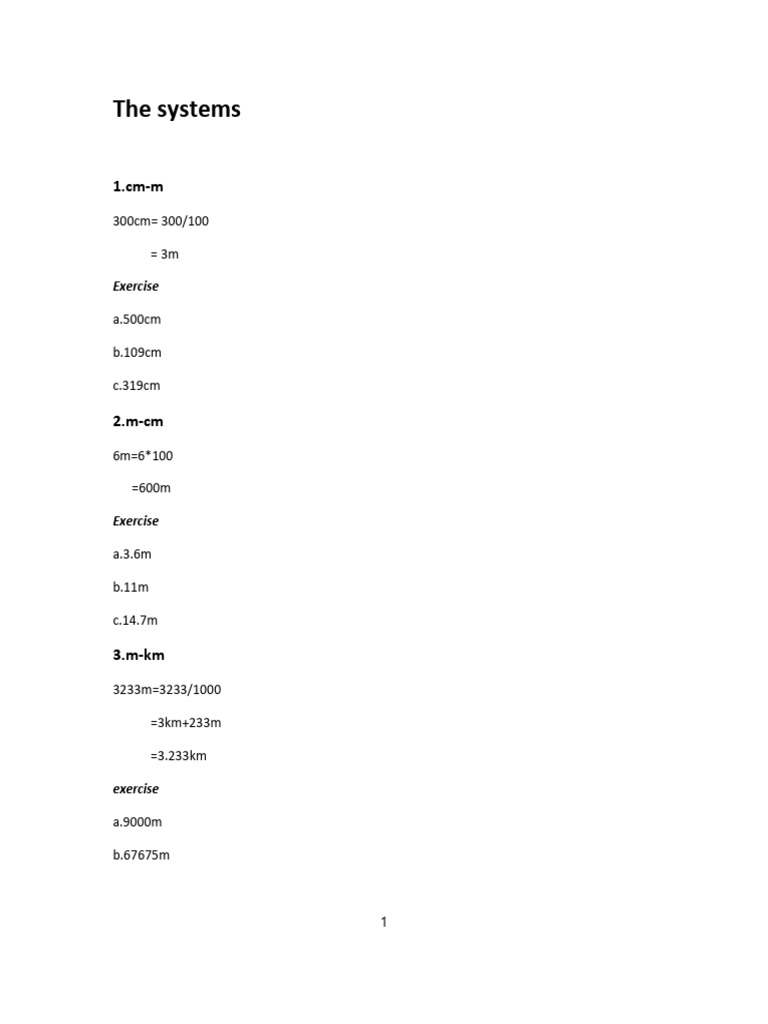 Metric System | PDF