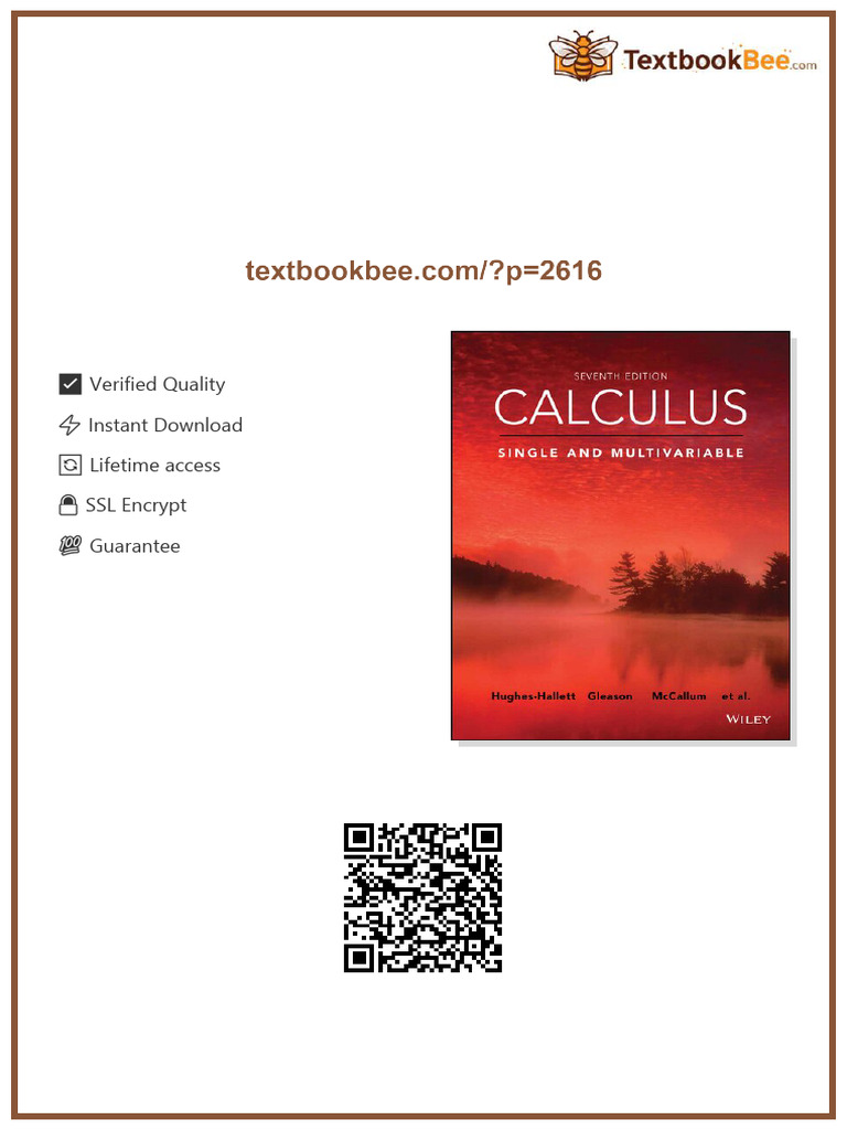 Calculus Single and Multivariable 7th Edition Deborah Hughes-Hallett ...